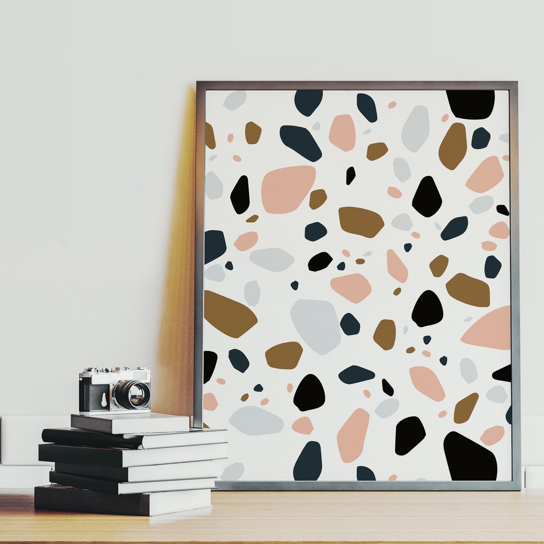 Terrazzo Pattern Print, Terrazzo Art Poster, Abstract Art Print ...