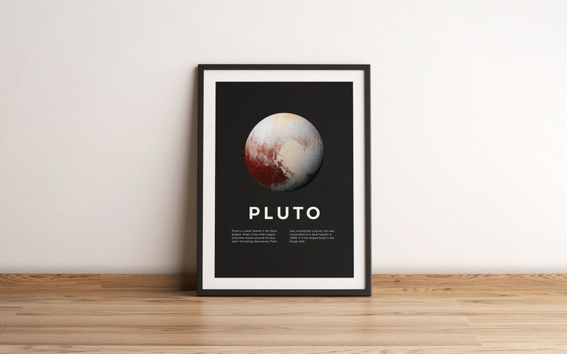 Pluto Poster, Planet Print, Astronomy Print, Modern Earth Print ...