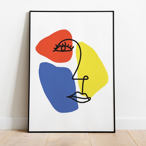 Dibujo Abstracto Colorido De Cara Cuadro Para Pintar Con Números