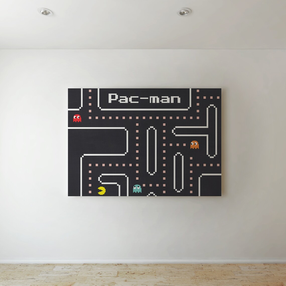 Pac-man Poster, Retro Video Game Poster, Pac-man Pattern, Game Room ...