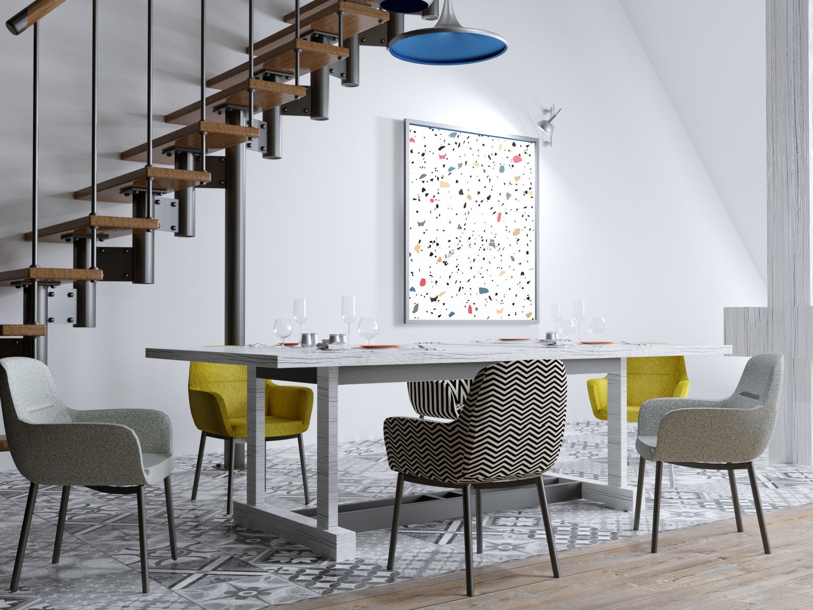 Terrazzo Print, Terrazzo Art Poster, Abstract Art Print, Abstract Wall ...