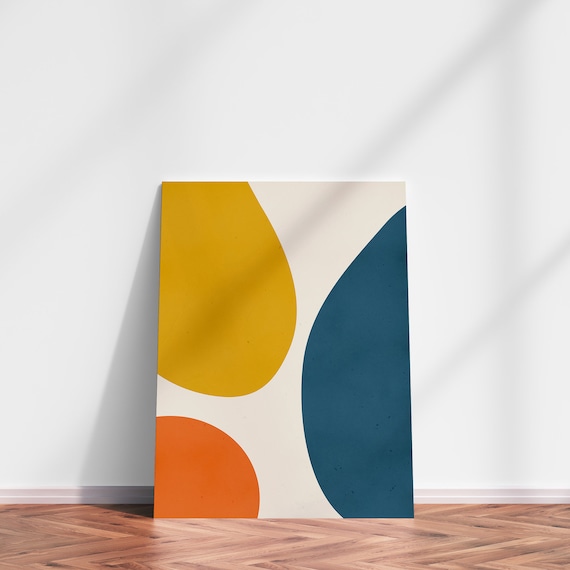 Minimalist Abstract Organic Shapes Print Contemporary Art | Etsy