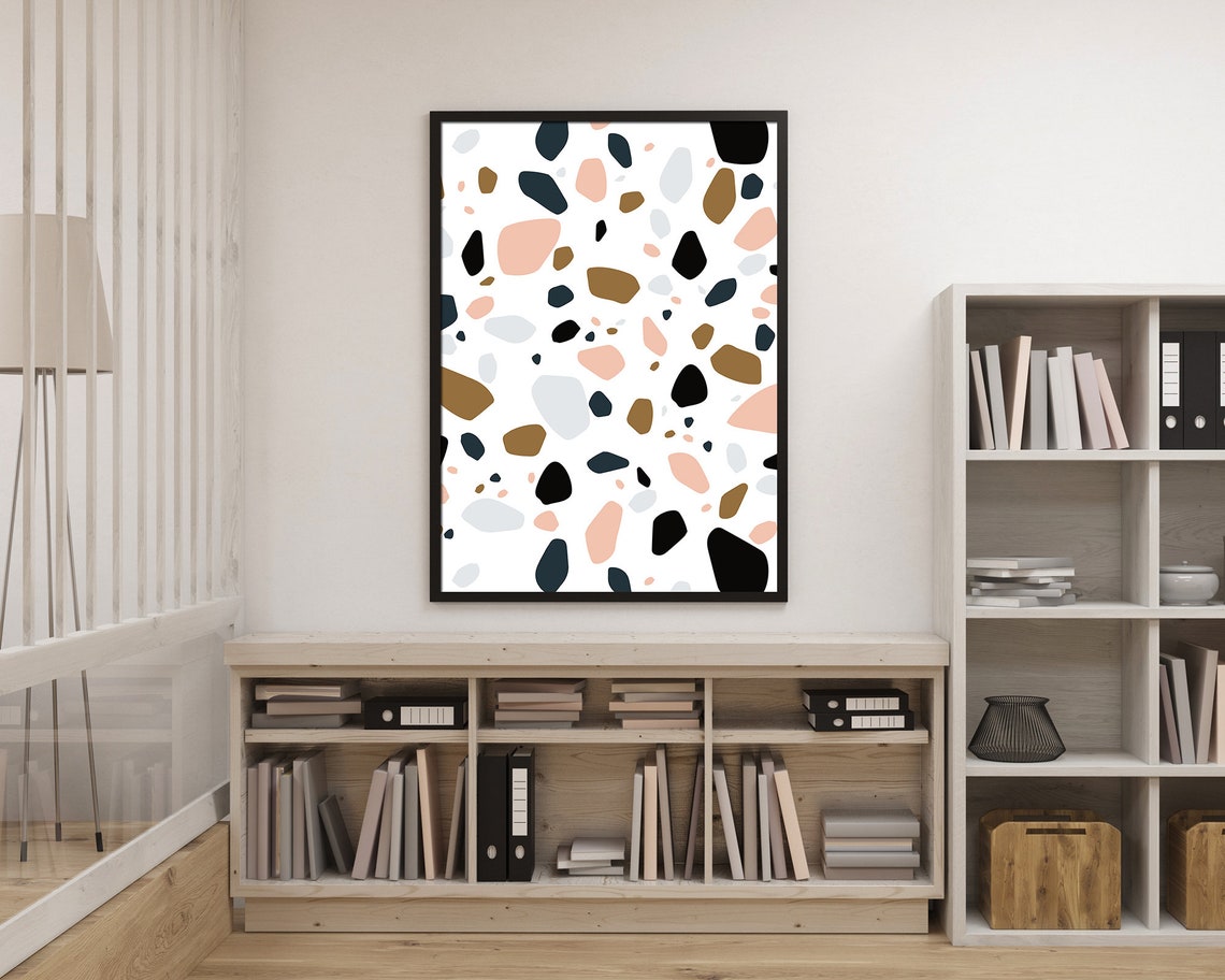 Terrazzo Pattern Print, Terrazzo Art Poster, Abstract Art Print ...