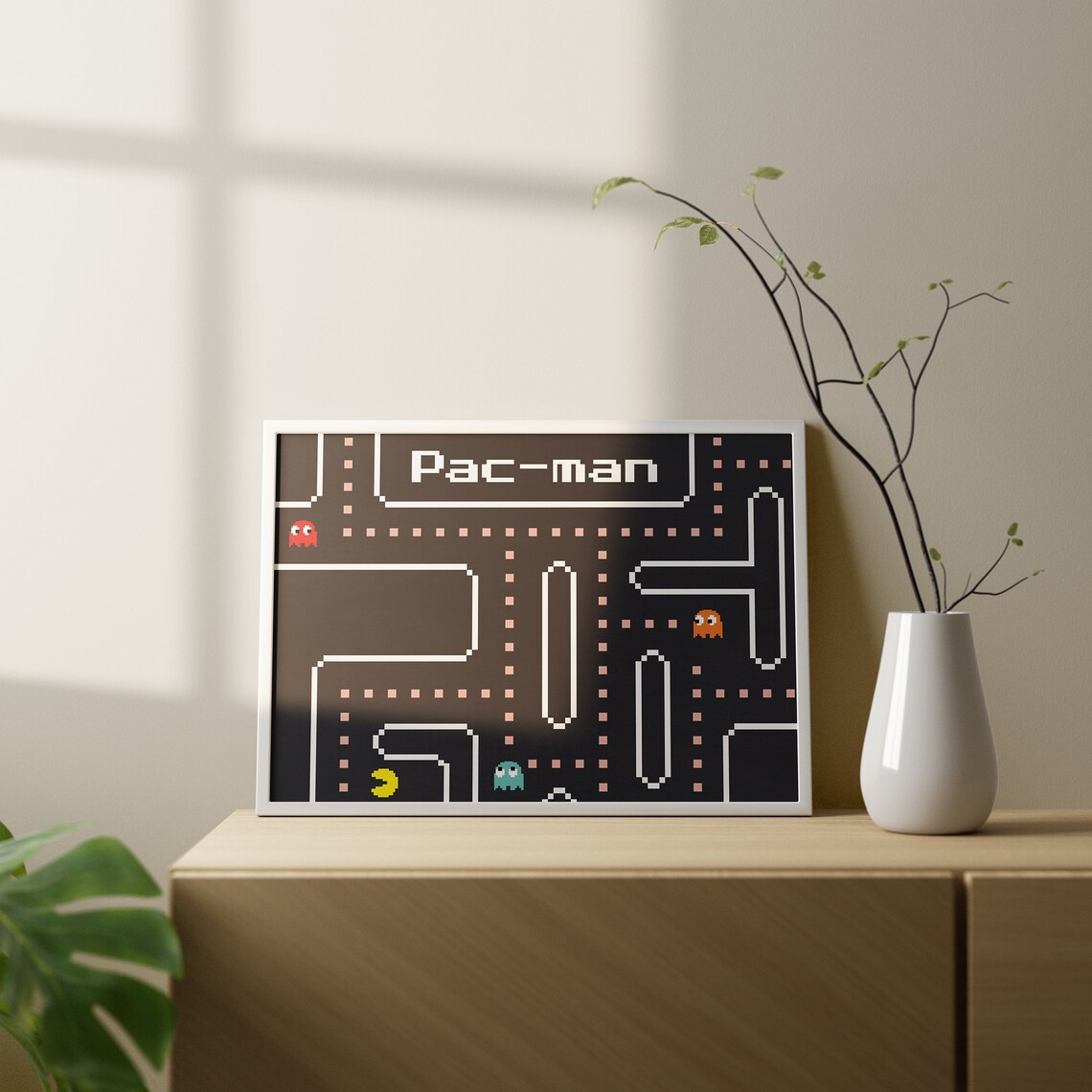 Pac-man Poster, Retro Video Game Poster, Pac-man Pattern, Game Room ...