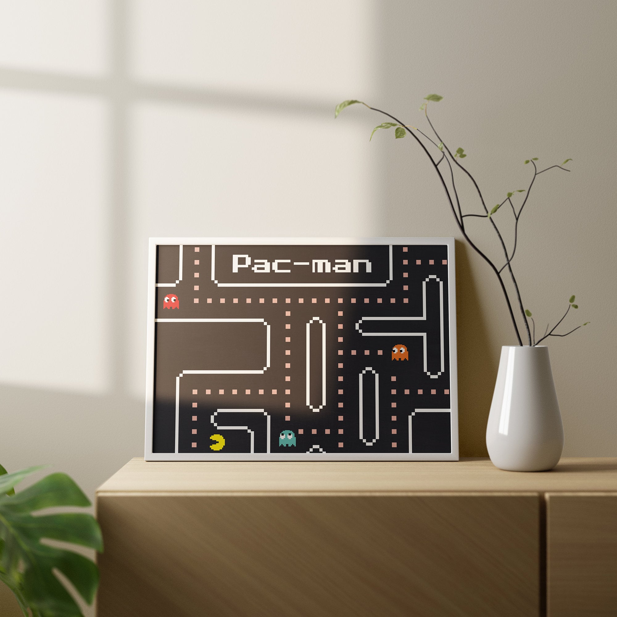 Pac-man Poster, Retro Video Game Poster, Pac-man Pattern, Game Room ...