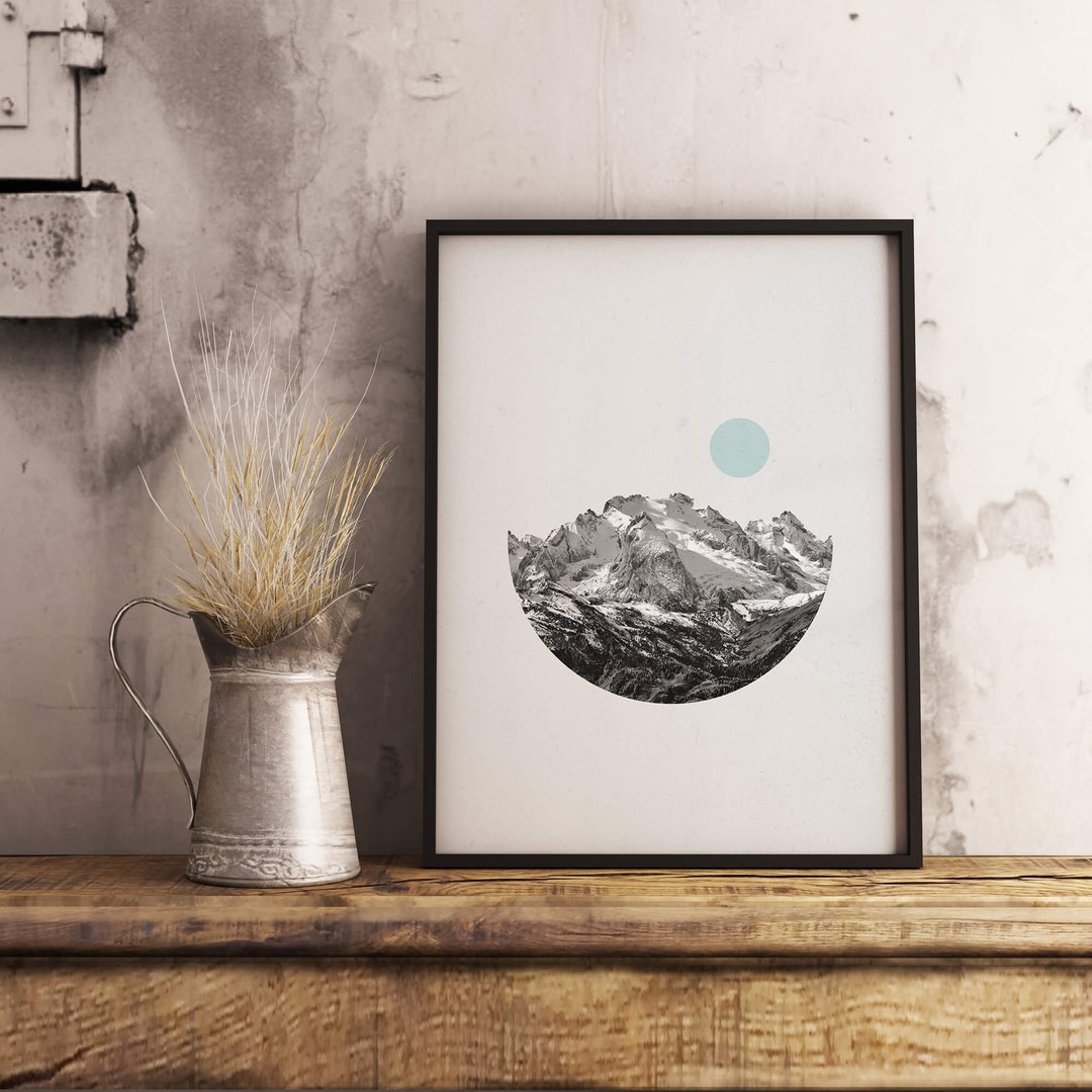 Snowy Mountains Scandinavian Poster - Wall Decoration | Wall Art - Etsy