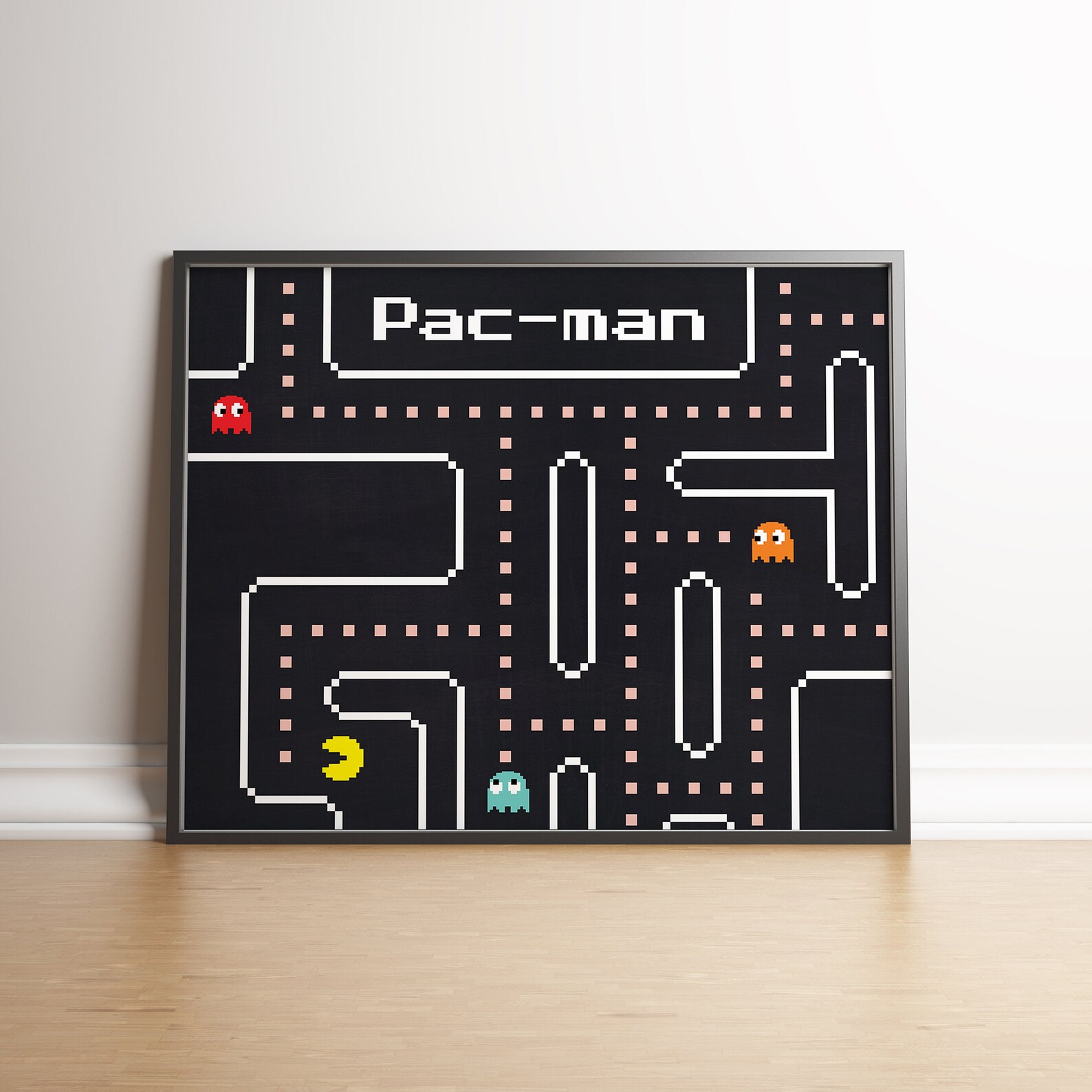Pac-man Poster, Retro Video Game Poster, Pac-man Pattern, Game Room ...