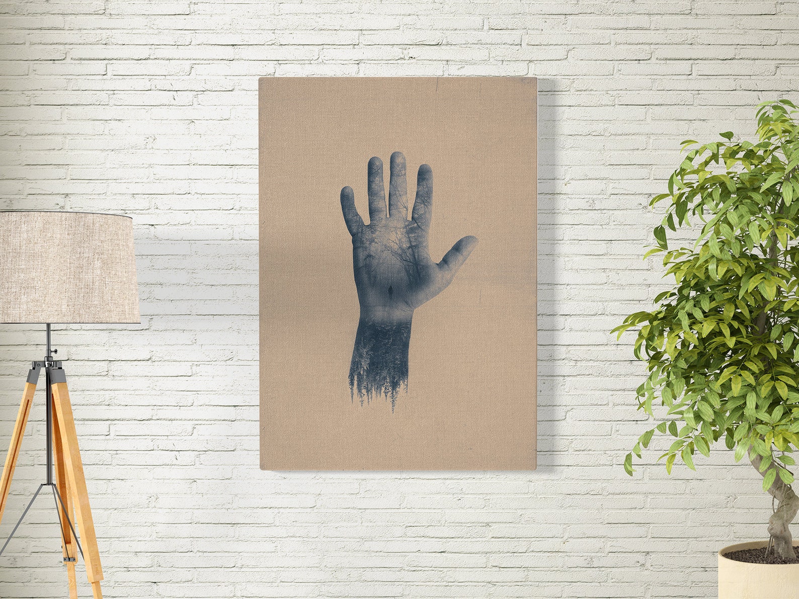 In the Palm of My Hand, Surrealist Art Print, Double Exposure Print ...