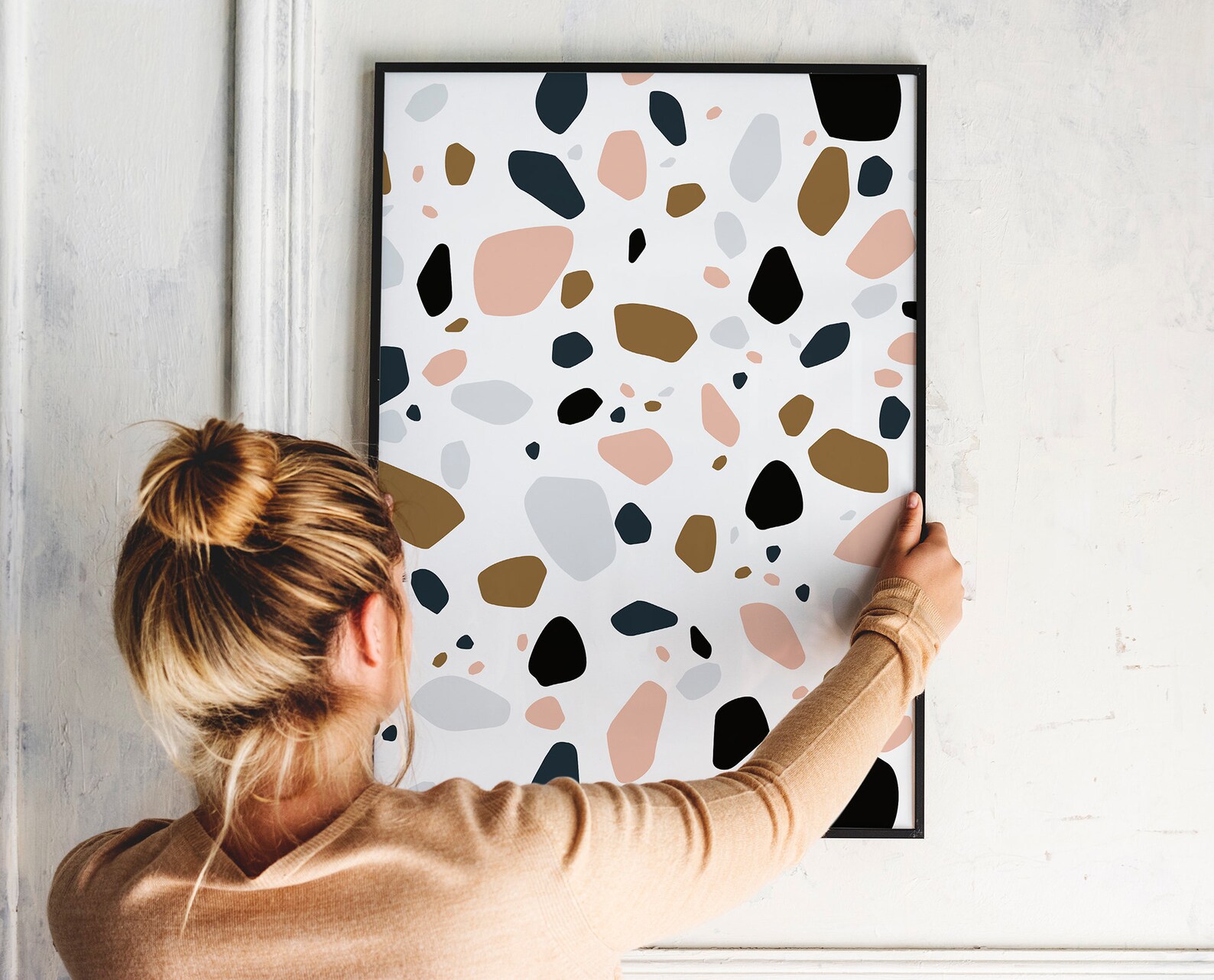 Terrazzo Pattern Print, Terrazzo Art Poster, Abstract Art Print ...