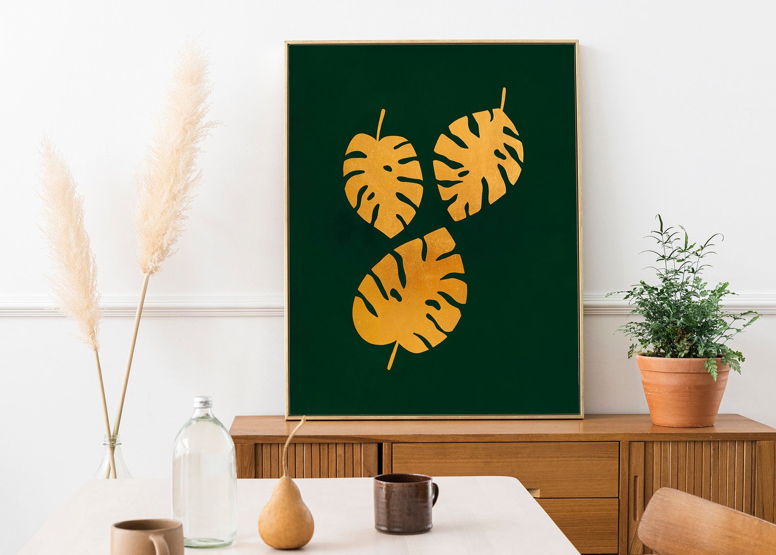 Emerald Green Gold Wall Art, Emerald Poster, Emerald Print, Emerald ...