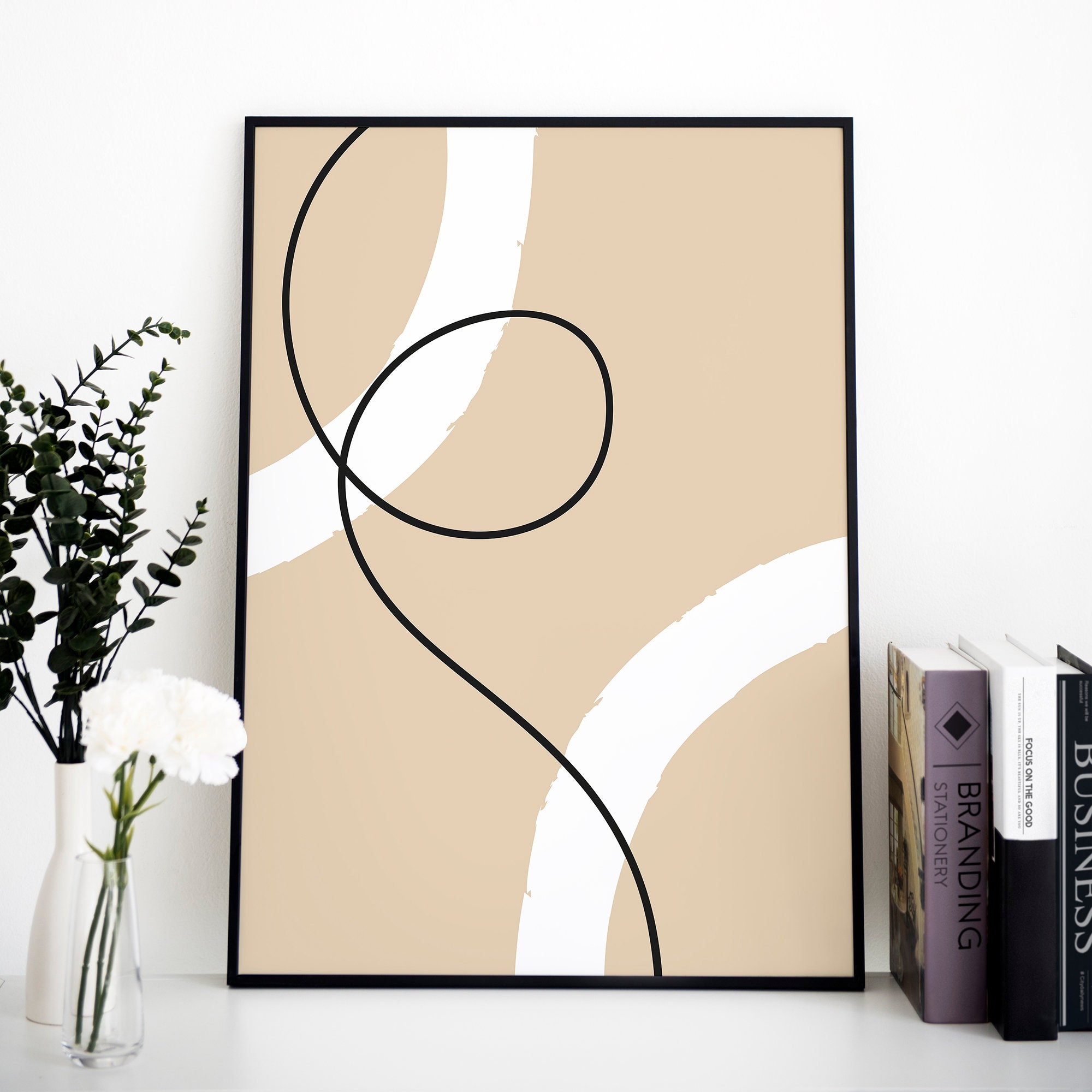 Line Art Poster, Lines Poster, Minimalist Print, Mid Century Modern ...