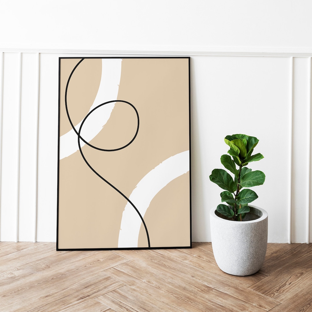 Line Art Poster, Lines Poster, Minimalist Print, Mid Century Modern ...