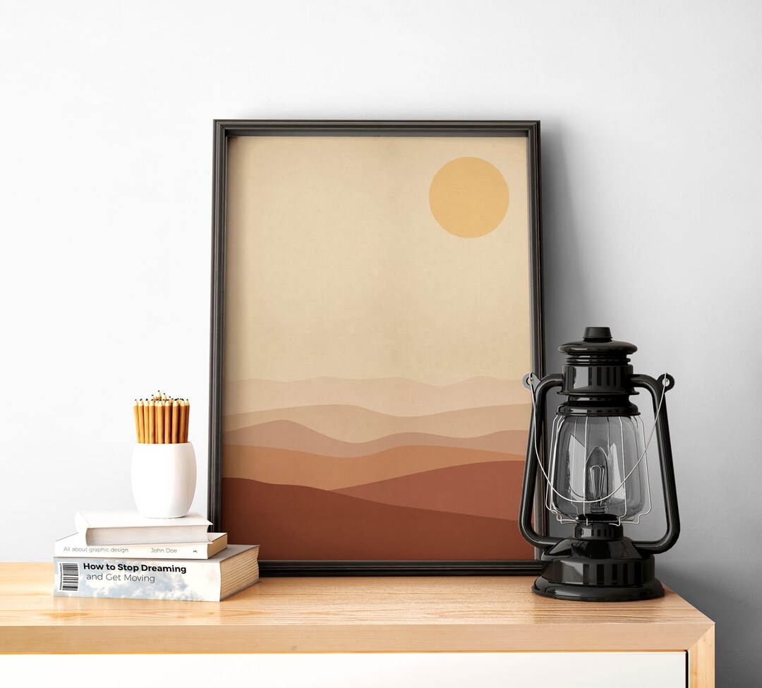 Mountains Landscape, Scandinavian Poster, Minimalist Print, Mountains ...