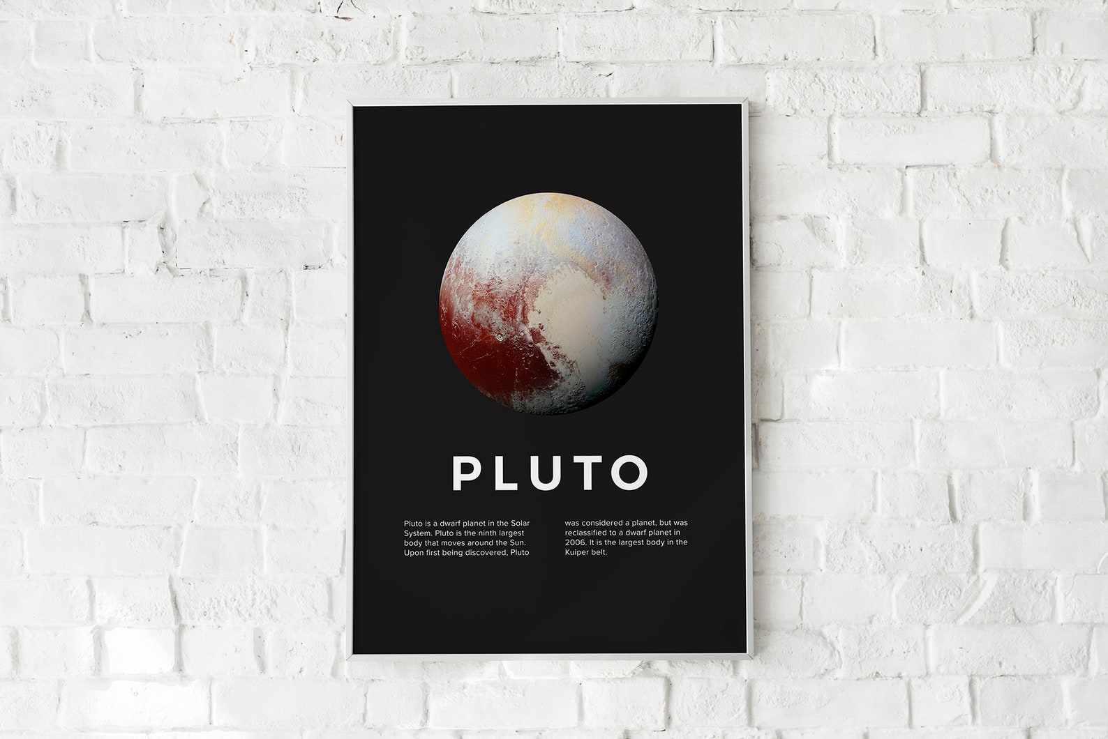 Pluto Poster, Planet Print, Astronomy Print, Modern Earth Print ...