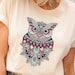 Cute Owl Shirt,owl Shirt,owl Art Shirt,owl Shirt Women,animal Lover ...
