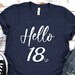 18th Birthday Shirt,hello 18,adulting Shirt,18th Birthday Gift,18 Years ...
