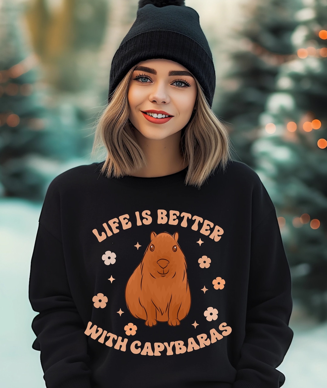 Capybara Sweatshirt,funny Capybara Sweatshirt,capybara Lover Gift,life ...