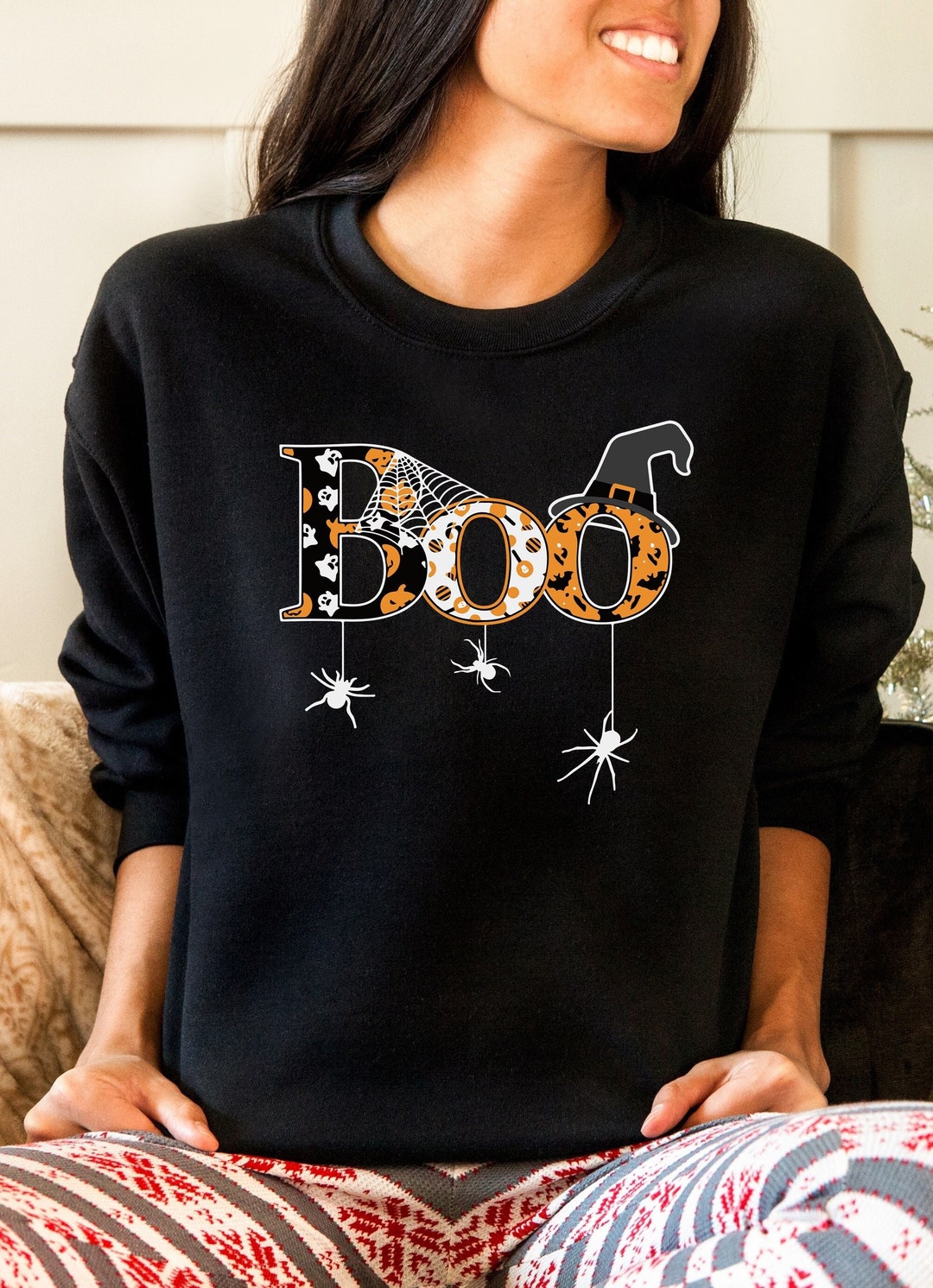 Boo Sweatshirtboo Halloween Shirthalloween Sweatshirt - Etsy