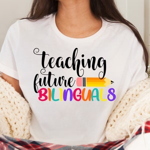 Bilingual Teacher Shirts,spanish Teacher,maestra Bilingue,latina Shirt ...