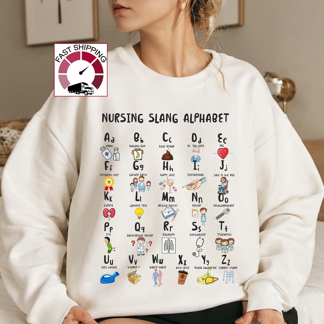 Nurse Sweatshirt,funny Nurse Alphabet Jumper,nurse Shirts,nurse ABC ...