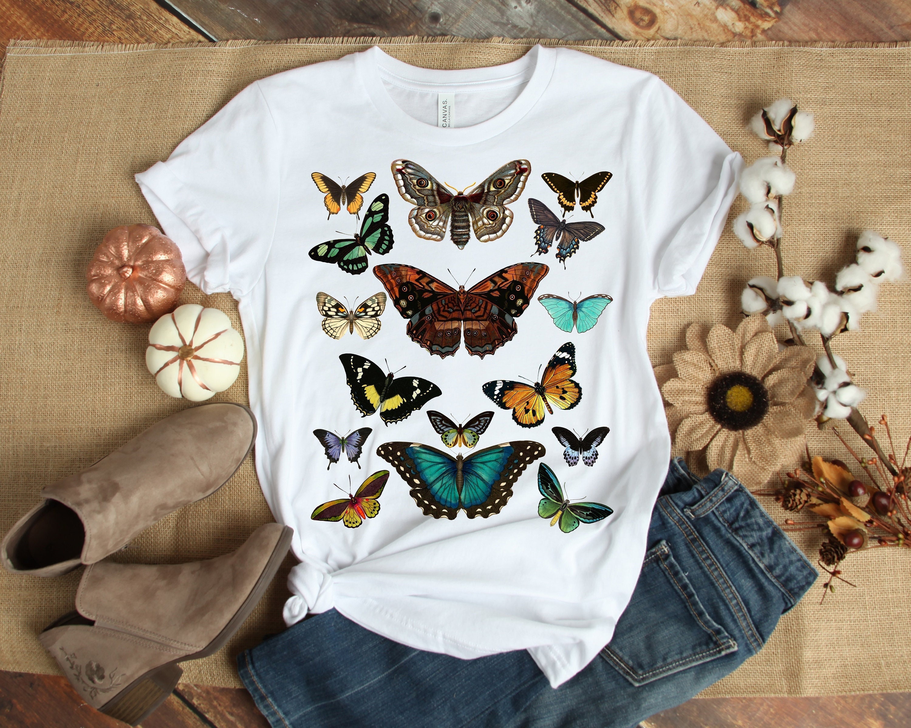 Butterfly Shirt,bug Shirt,insect Shirt,cottagecore Clothing,retro ...