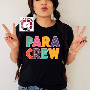 Para Crew Shirt,paraprofessional Teacher Shirt,para Teacher Shirt,para ...