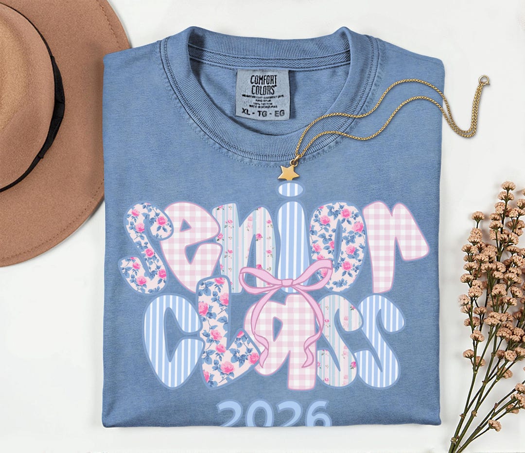 Senior 2026 Shirt, Class of 2026 High School Senior T Shirt, Preppy ...
