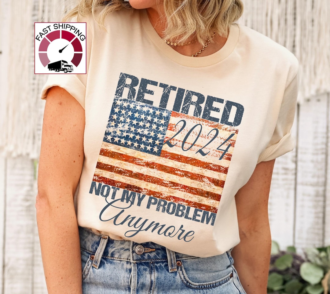 Retro Retirement Shirt,american Flag Tee,retirement Shirts Women ...