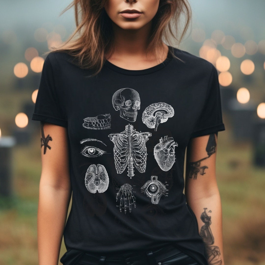 Human Anatomy Shirt,halloween Anatomical Shirt,medical Student Shirt ...