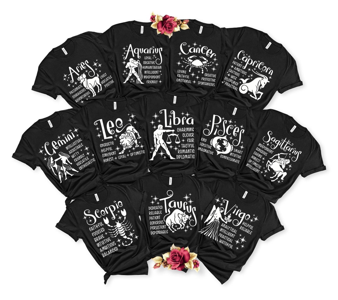 Zodiac Birthday Party Shirts,birthday Squad Tops,birthday Group Shirts ...