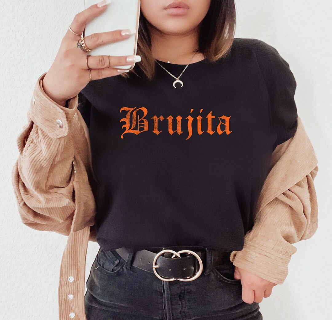 Brujita Shirt,brujita Distressed Tshirt,bruja Shirt,halloween Shirt ...