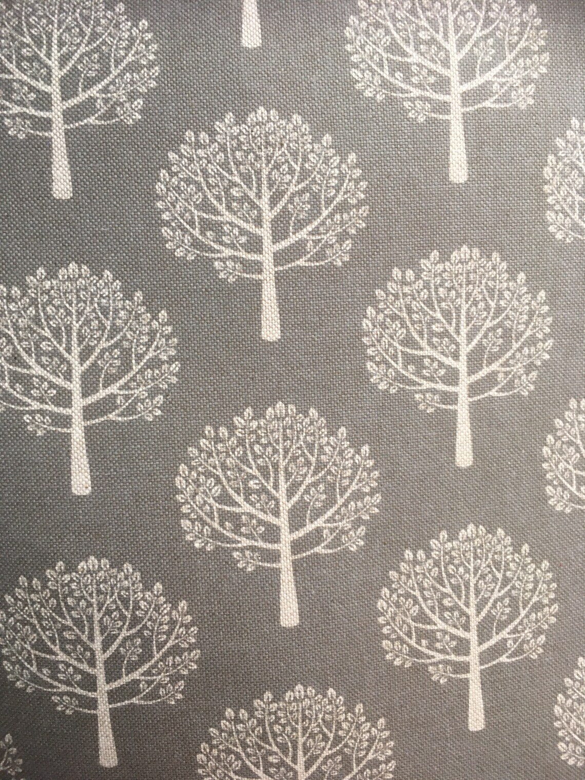 Grey Mulberry tree design natural fabric cushion cover | Etsy