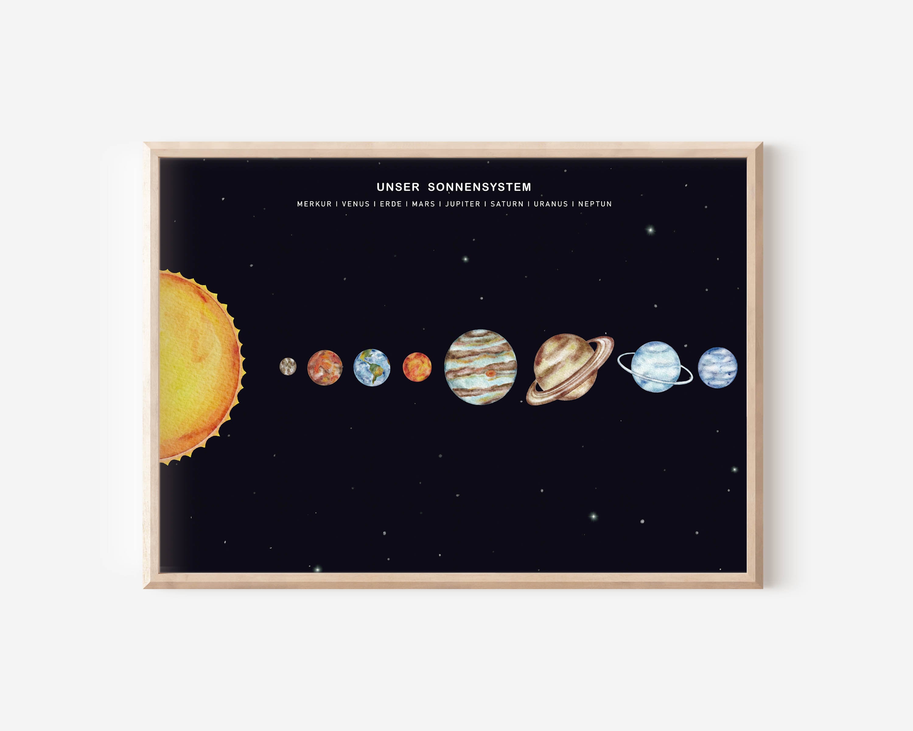 Poster Unser Sonnensystem A3 Kinderposter Sonnensystem Planeten Poster ...