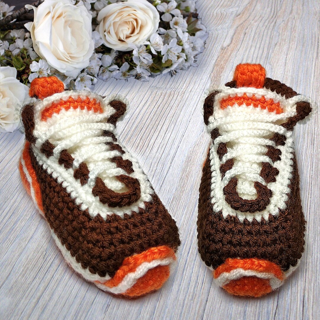 Crochet Little Cute Baby Booties for Newborn, Tricolor Slippers, Boy ...