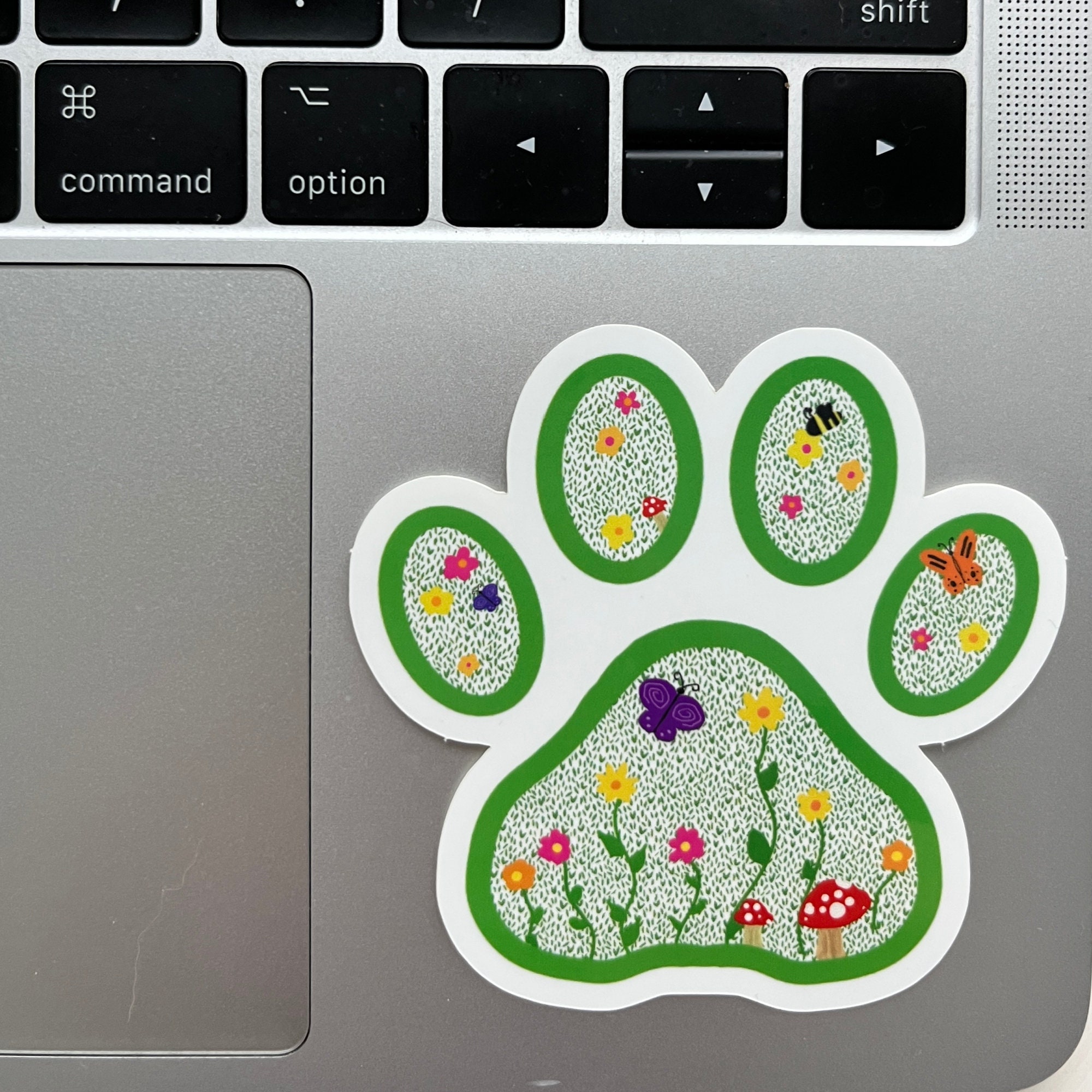 Fairy Garden Dog Paw Print Vinyl Sticker 3", Cute Dog Paw Sticker for ...