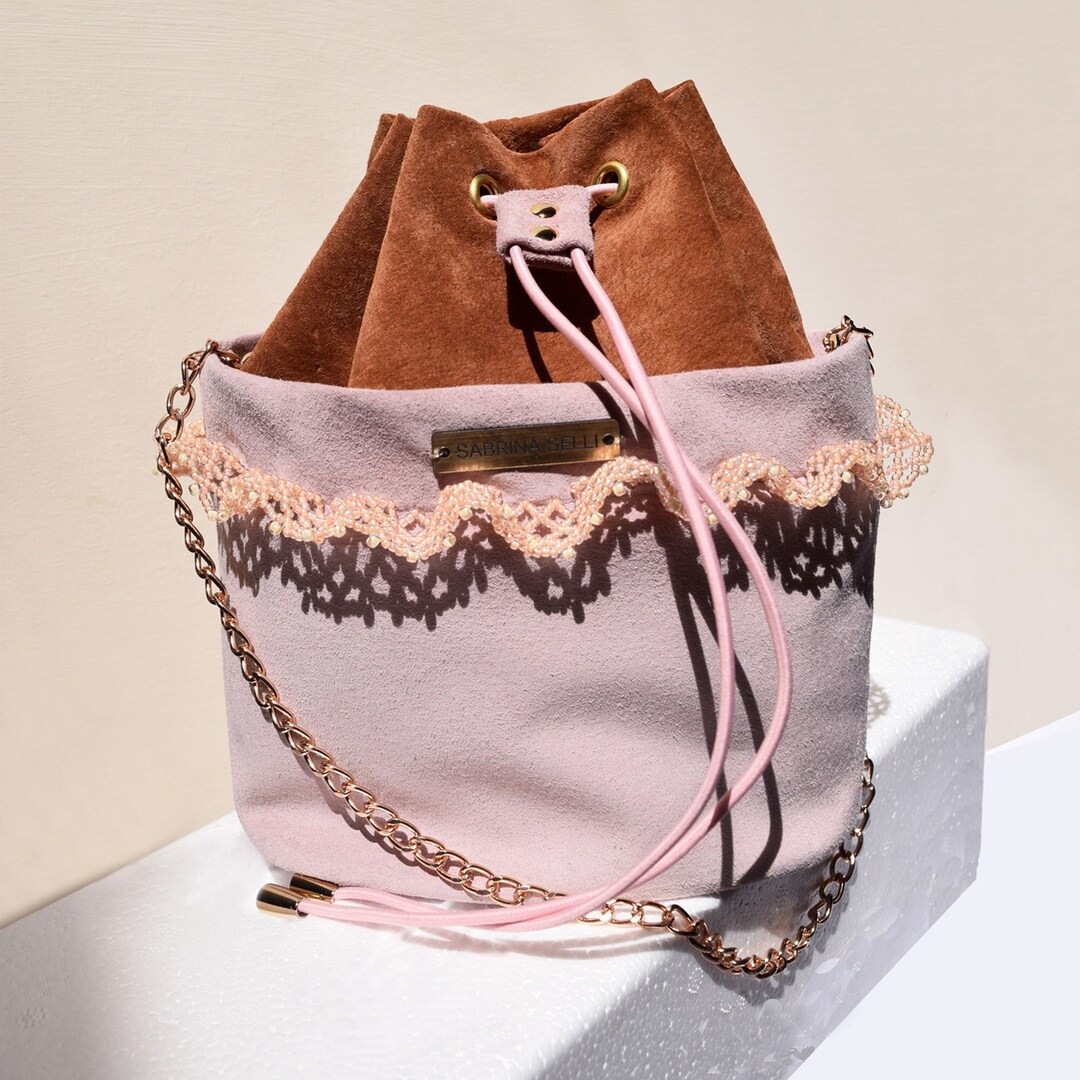Summer Bag, Bucket Bag, Summer Fashion Bag, Leather Bag, Suede Bucket ...