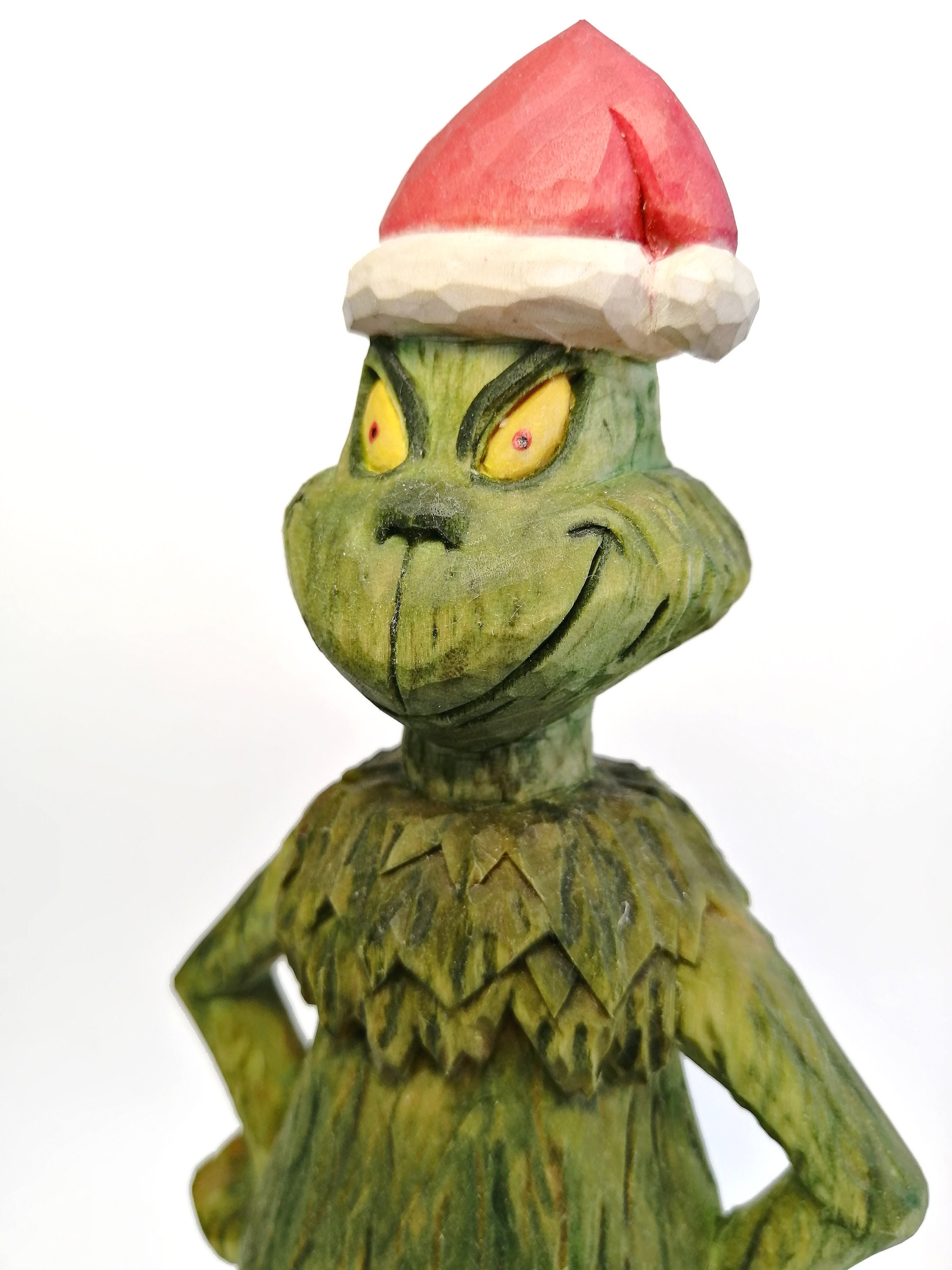 GRINCH Wooden Figurine Home Christmas Decor Stocking Stuffer | Etsy
