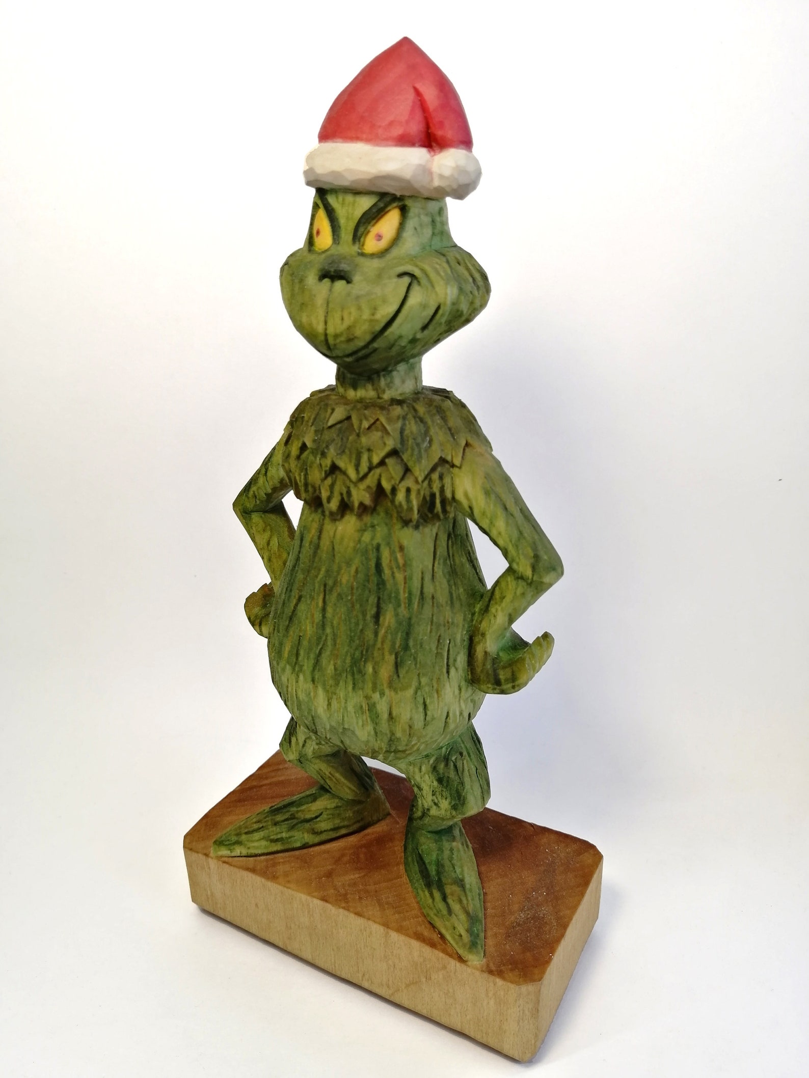 GRINCH Wooden Figurine Home Christmas Decor Stocking Stuffer | Etsy