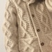 Handmade Pure Wool Twist Button Cardigan, Twist Pocket Oversized ...
