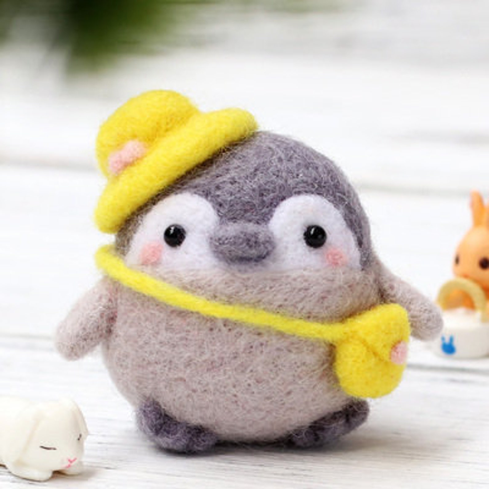 Penguin Felting Kit Needle Felt Wool Toy Present Felted Wool Felting ...