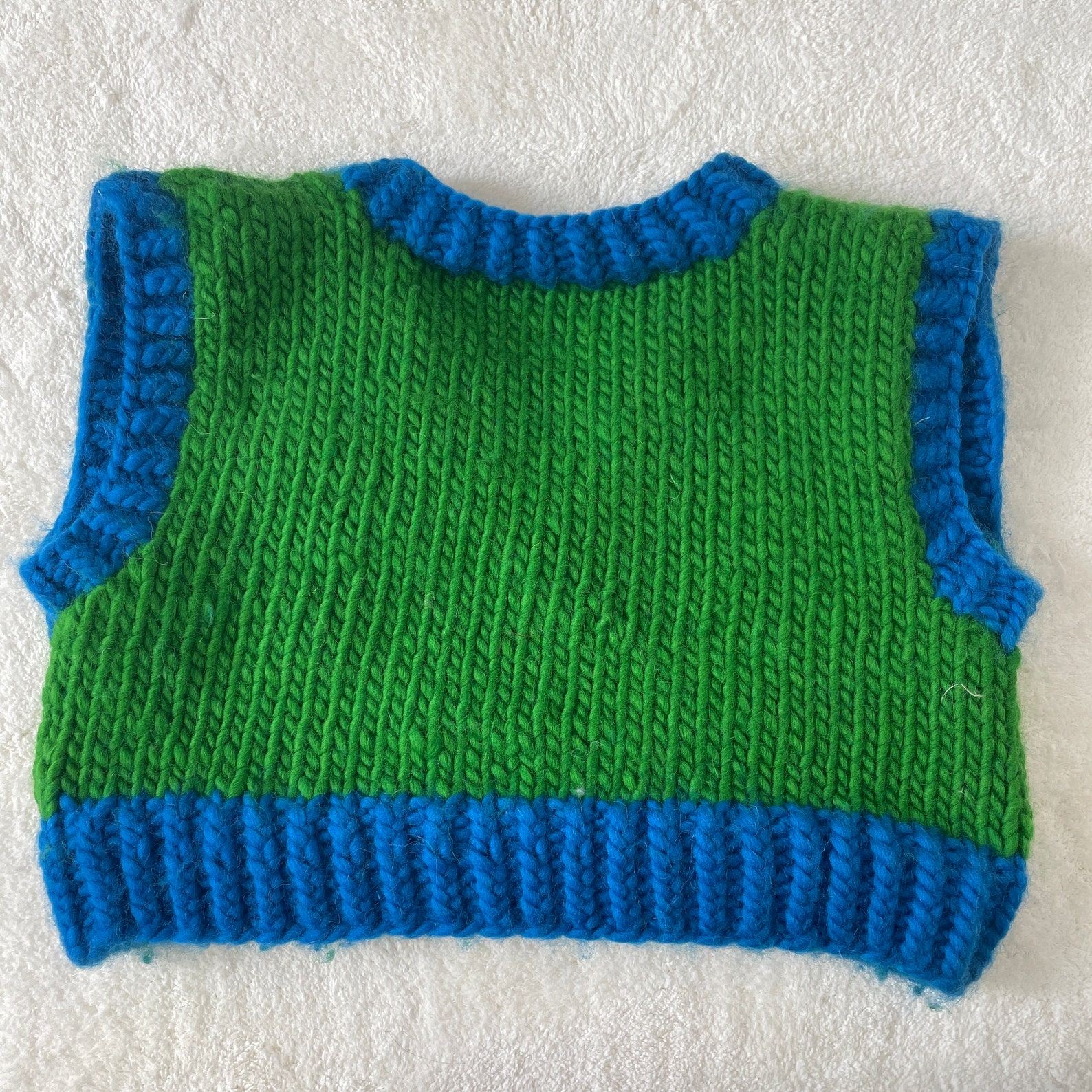 Hand-woven Vintage cute wool vest super short high waist | Etsy