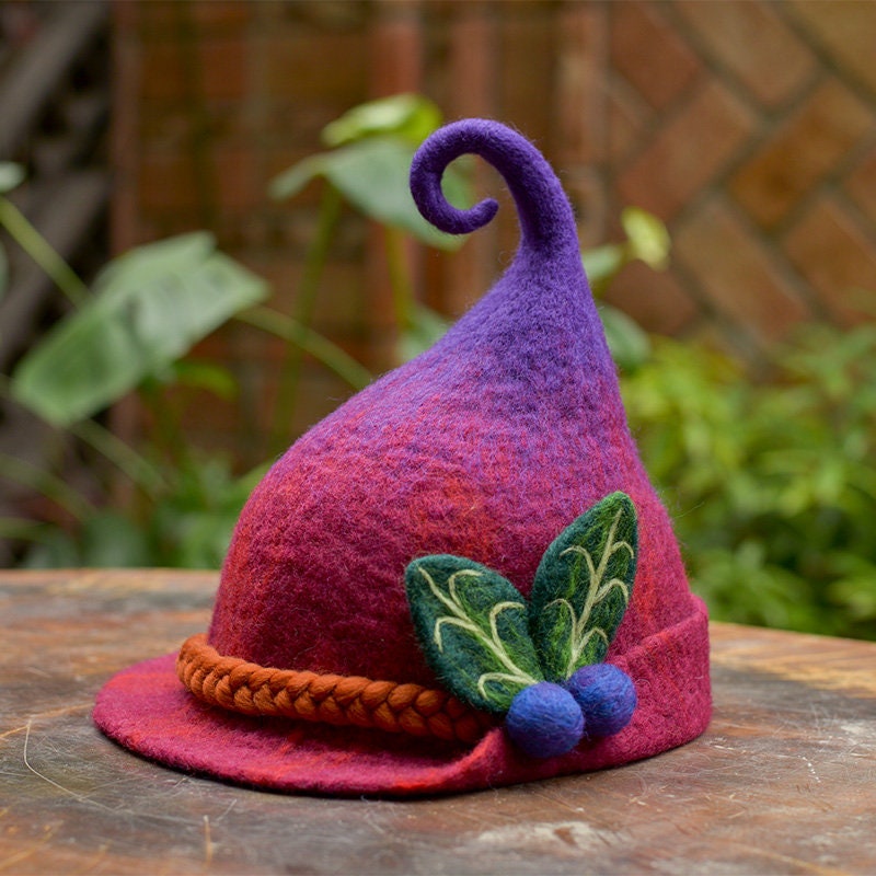 Handmade Wool Felt Wizard Hat: Halloween Costume Headwear - Etsy
