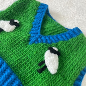 Hand-woven Vintage Cute Wool Vest, Super Short High Waist Vest, Super ...