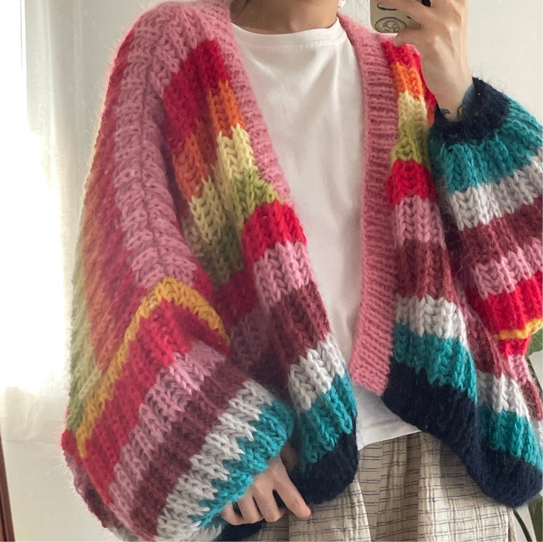 2025 Spring Fashion Trends Handknit Custom Color Striped Pullover ...