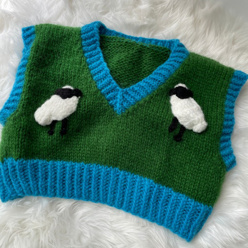 Hand-woven Vintage Cute Wool Vest Super Short High Waist - Etsy