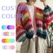 2025 Spring Fashion Trends Handknit Custom Color Striped Pullover ...