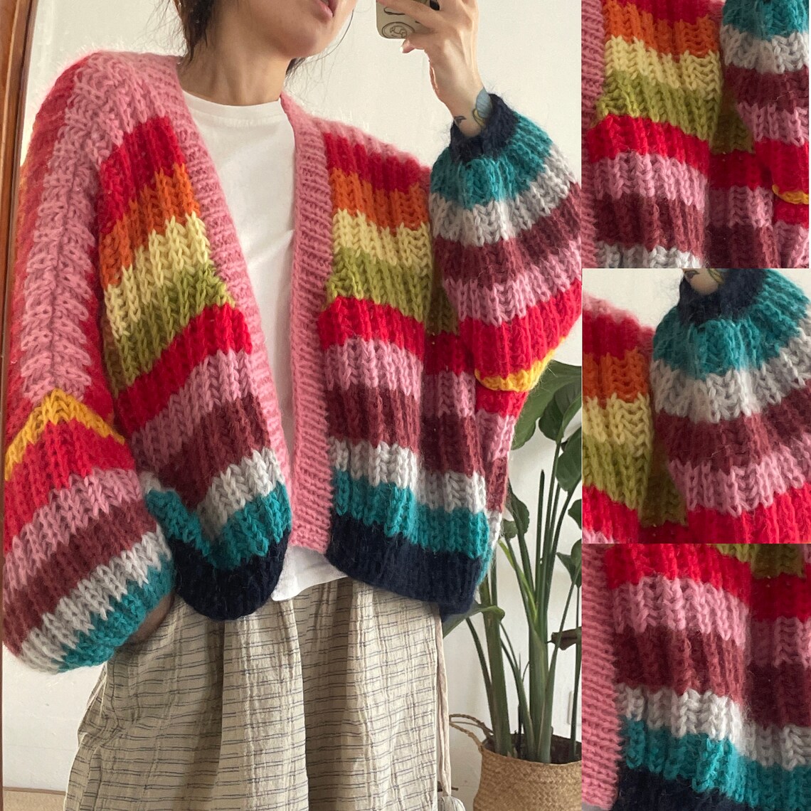 2025 Spring Fashion Trends Handknit Custom Color Striped Pullover ...