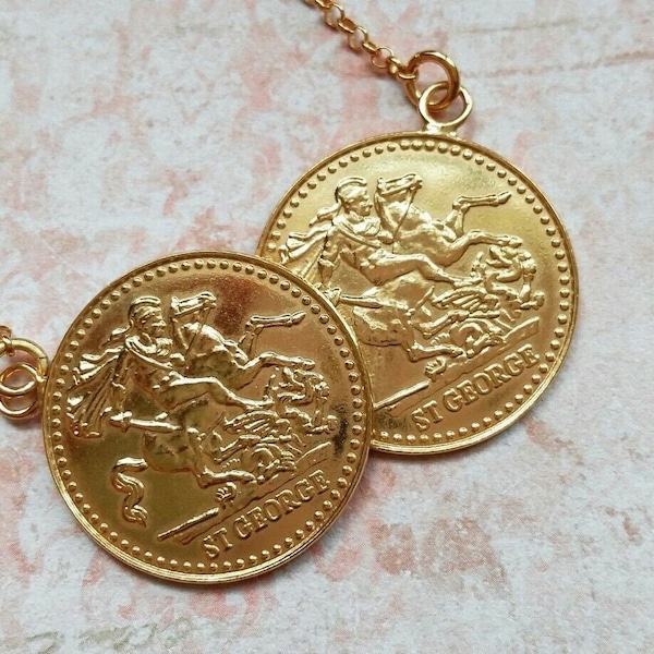 Double Sovereign Coin Necklace - Etsy
