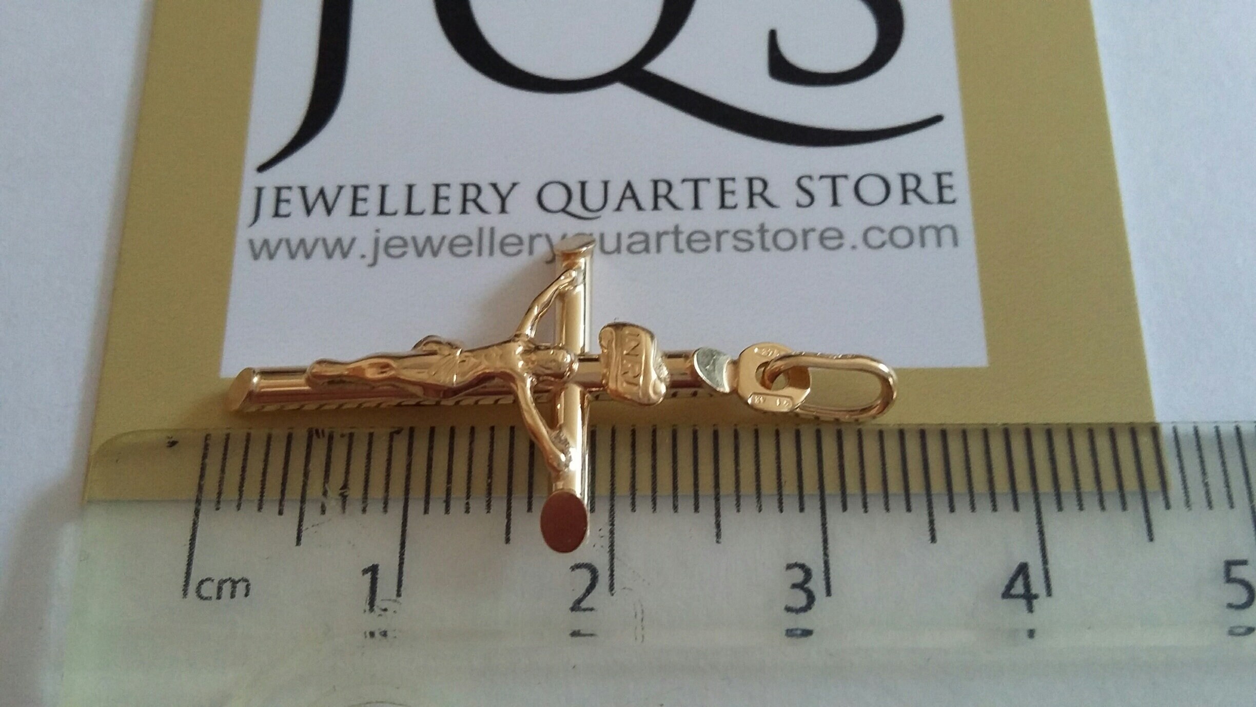 3D Hallmarked 9ct Yellow Gold Jesus on the Crucifix Hollow | Etsy