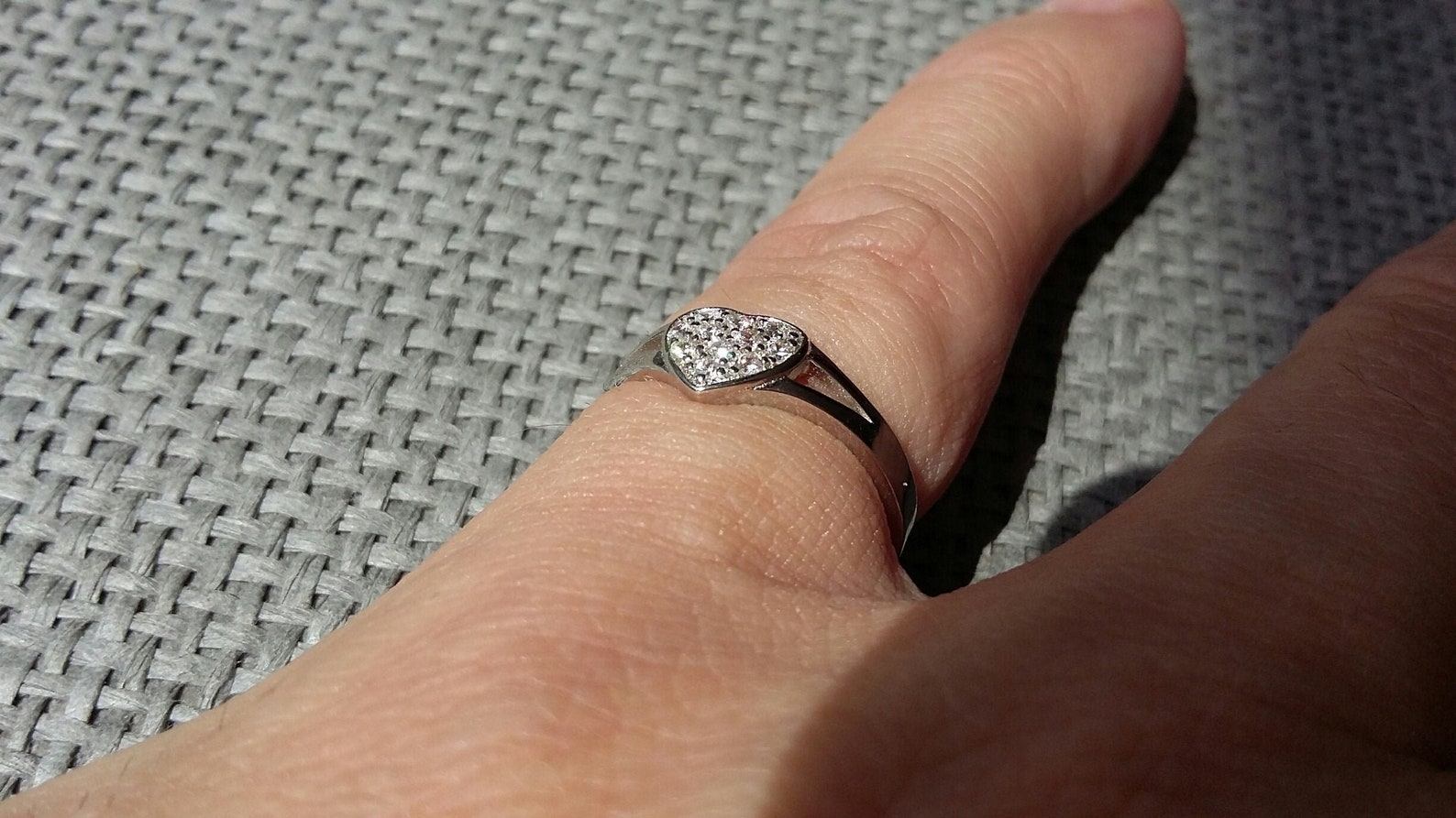 Babies/child/adult Pinkie Finger 925 Stamped Sterling Silver 2mm CZ ...